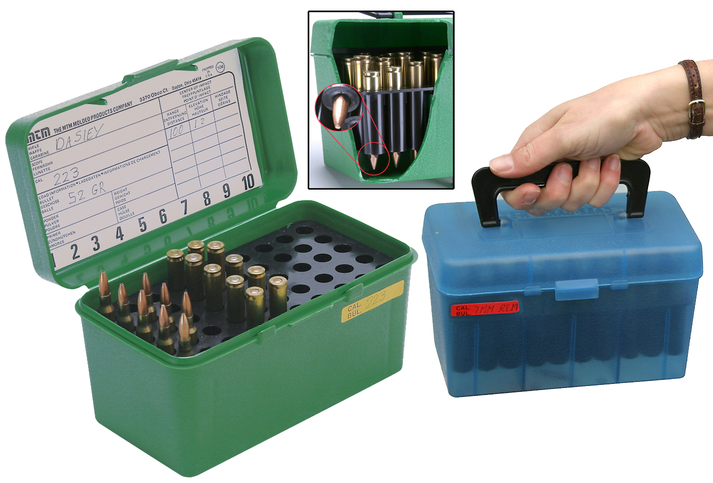 H50-RL Deluxe Ammo Box 50 Round Handle RL by MTM - Eastern Gun Company