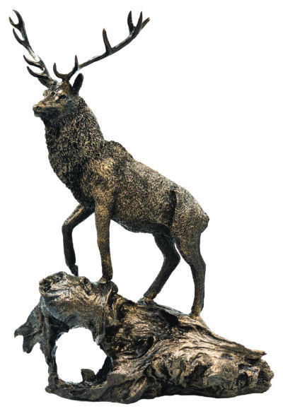 Patina Bronze Sculpture Stag - Eastern Gun Company