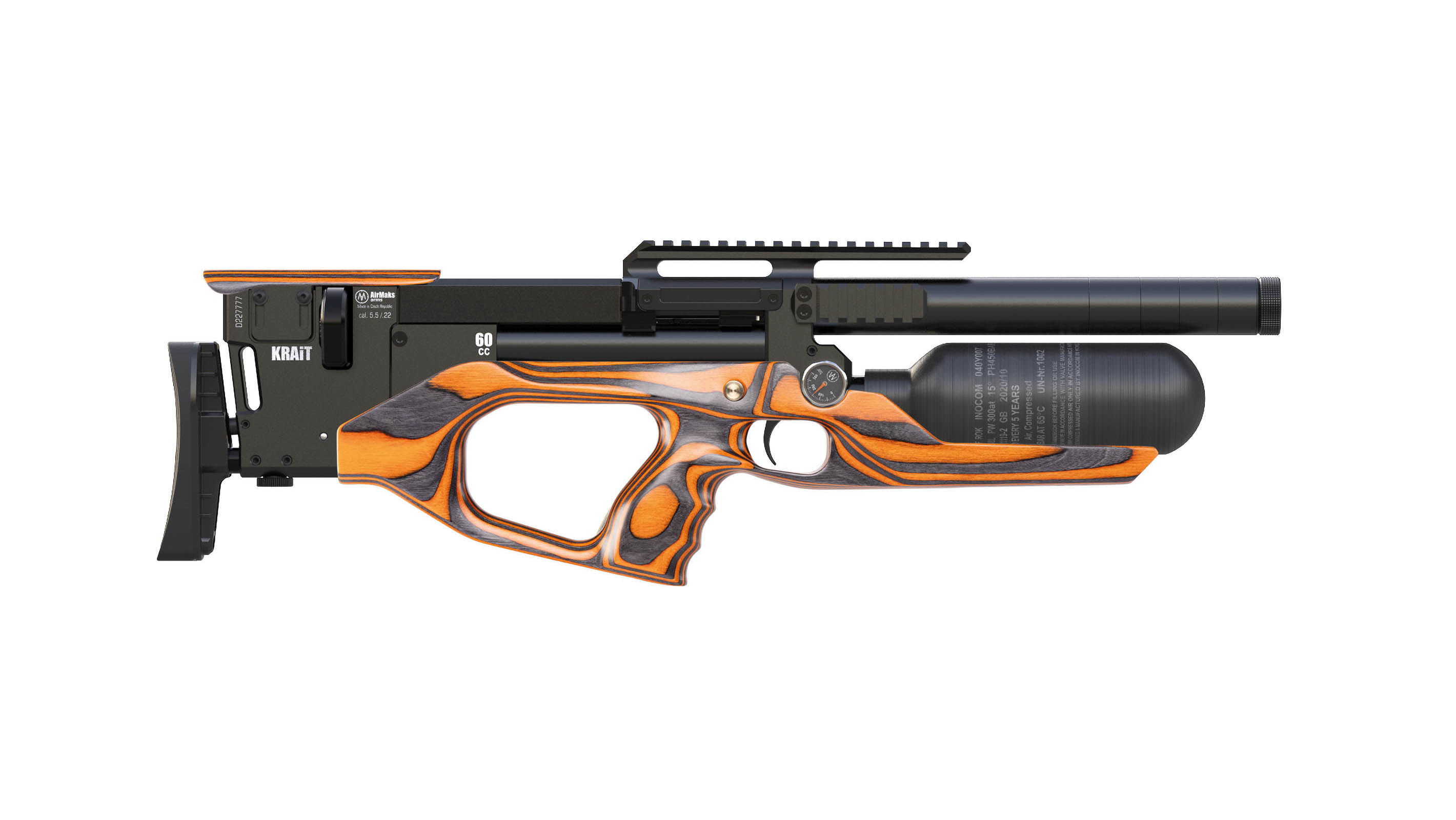 Krait Standard 22 Orange Laminate Stock - Eastern Gun Company